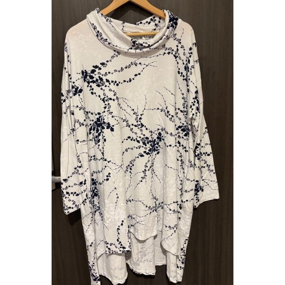 Kaktus | Tops | Kaktus Tunic Top Womens Medium White Floral Cotton ...